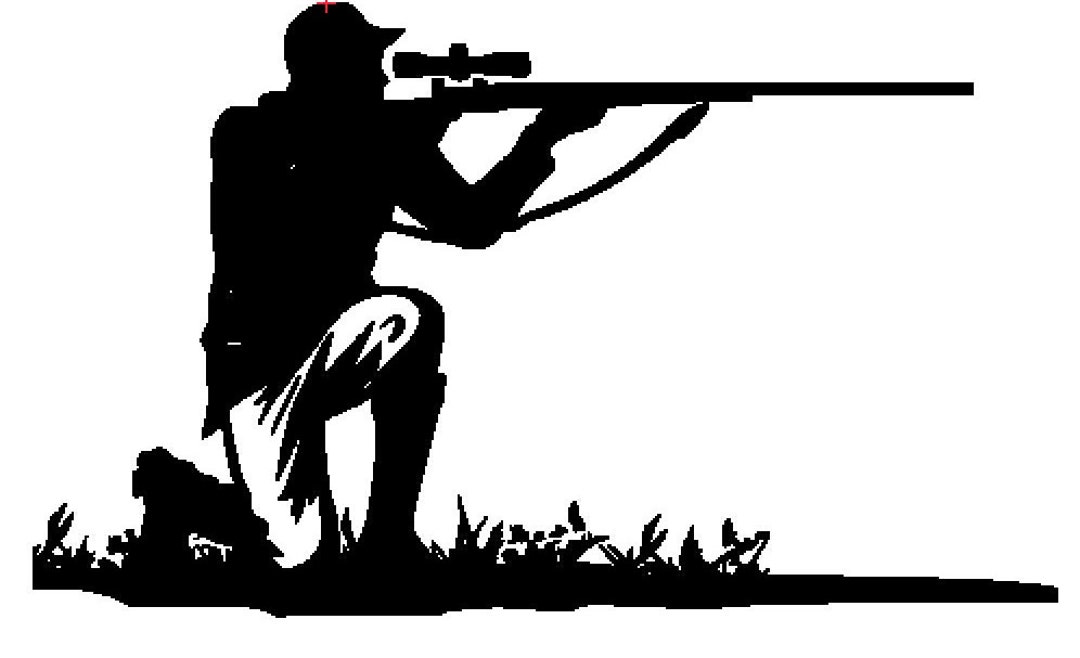 SVG Digital File | Man Hunting With Rifle and Scope | Kneeling in Grass ...