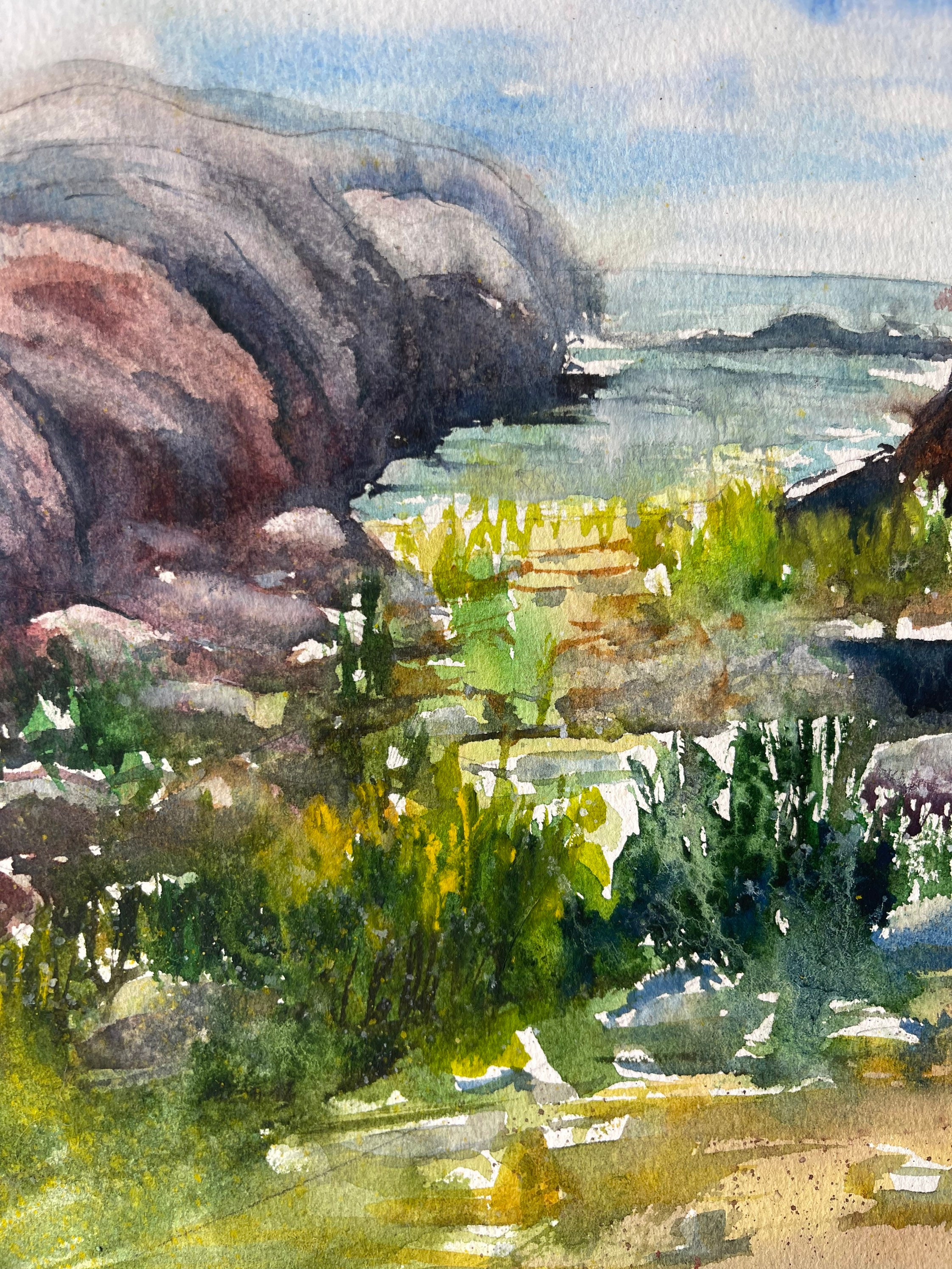 Rocks Watercolor, STONE PAINTING, Classical Painting, Stone Wall ART ...