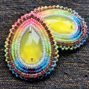 Native Made Beaded Dangle Earrings, Waterbird Design, Beaded Earrings ...