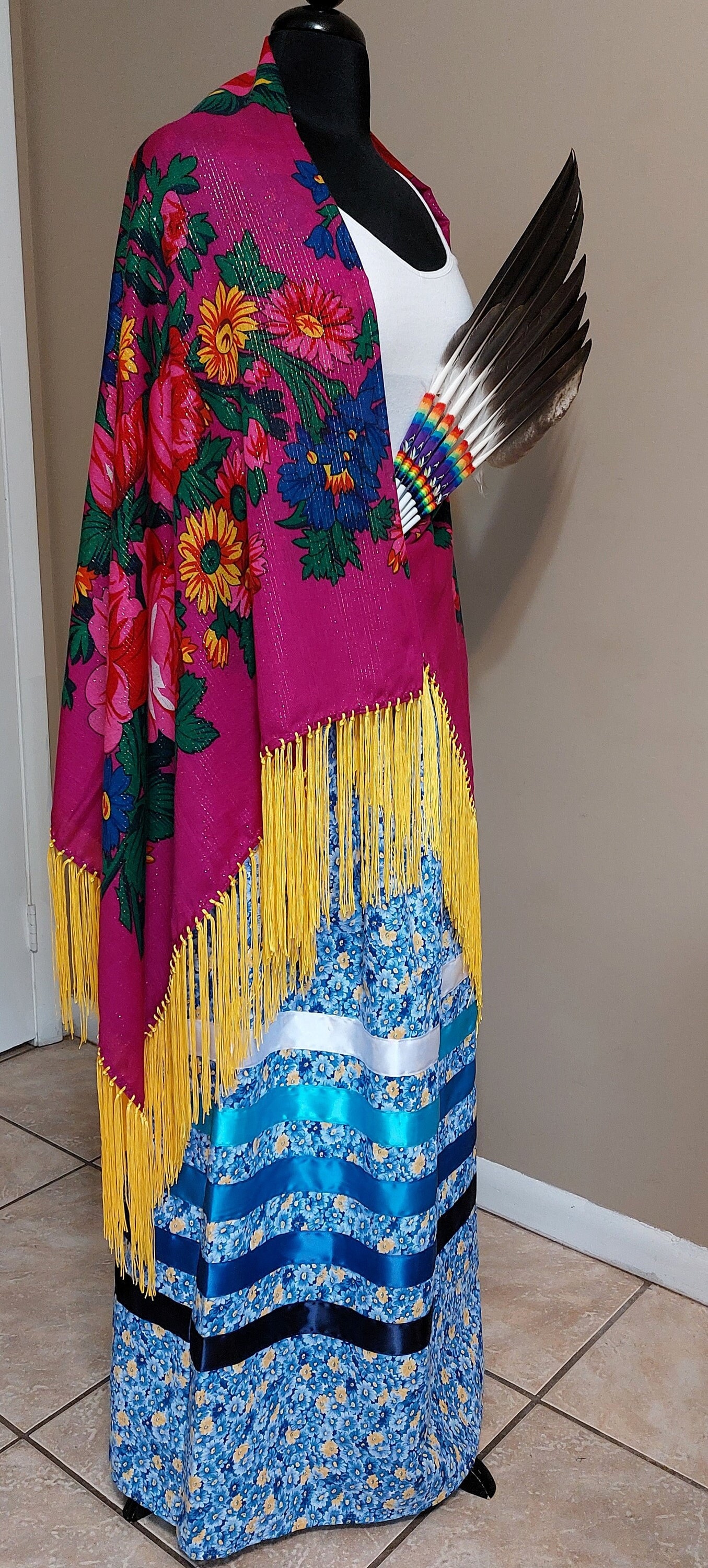 Native American Ribbon Womens Ribbon Skirt, Ceremonial Skirt, Pow Wow ...