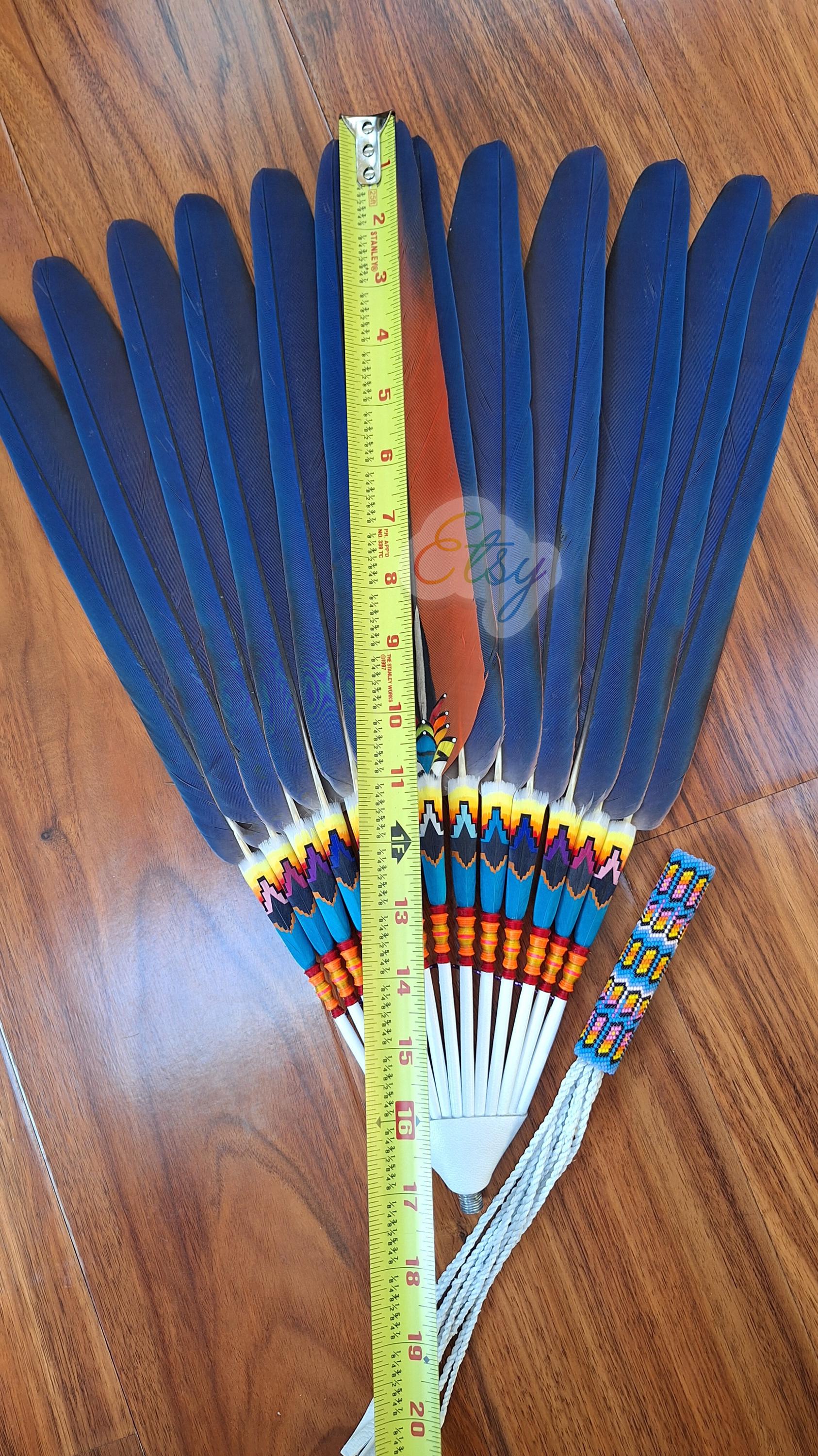 Scarlet Macaw Prayer Fan, Smudge Fan, Fan for Ceremony, Fan for ...