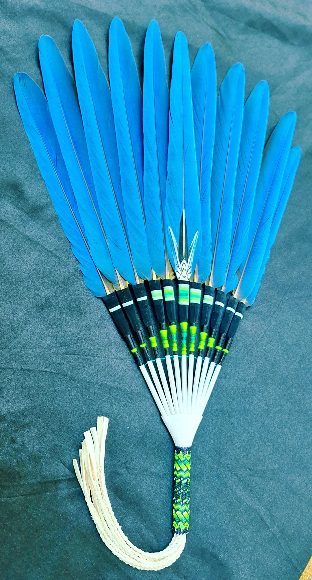 Macaw Fan , Prayer Fan, Peyote Fan, NAC Fan, Ceremonial Fan, Macaw ...