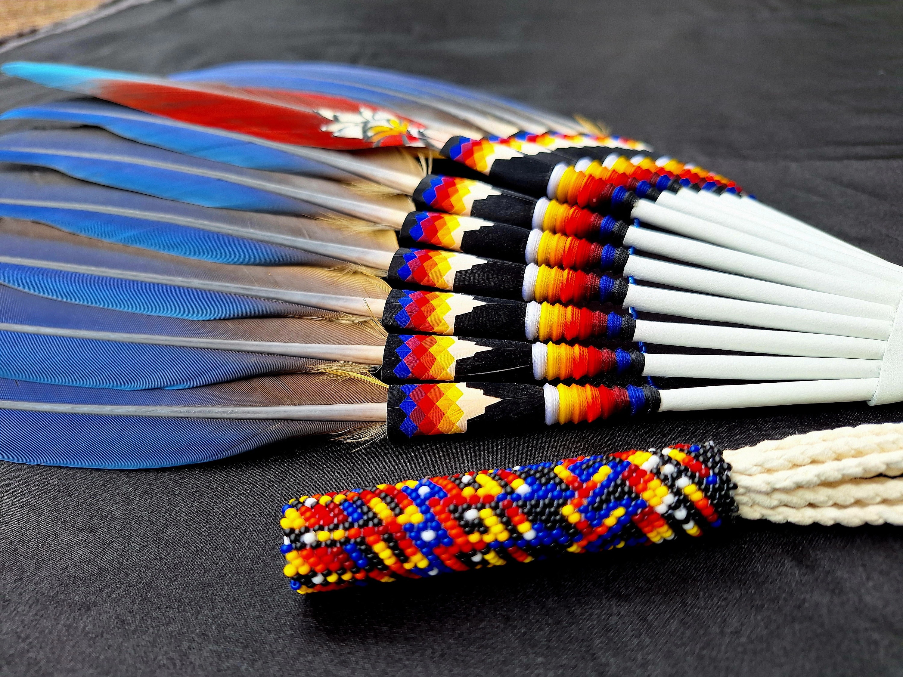 Macaw Fan, Macaw Prayer Fan, NAC Fan, Smudge Fan, Native American ...