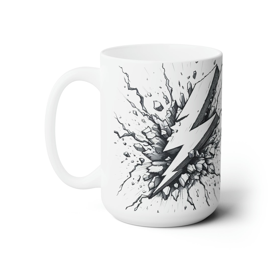 Lightning Bolt With Los Angeles Ceramic Mug 15oz - Etsy