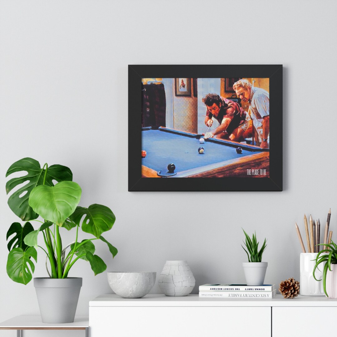Framed Seinfeld Picture kramer and Frank Play Pool - Etsy