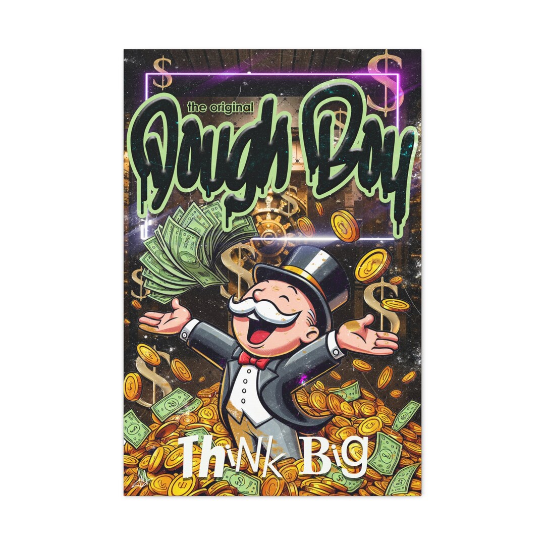 Monopoly Man Dough Boy Think Big Canvas Gallery Wraps - Etsy