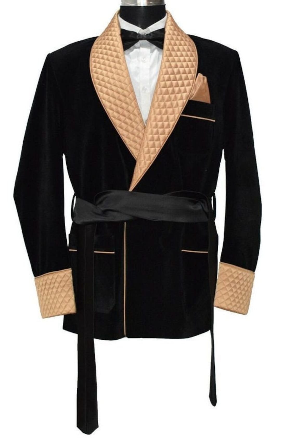 Men's Black Smoking Jacket Ultimate Velvet Tuxedo Jacket - Etsy