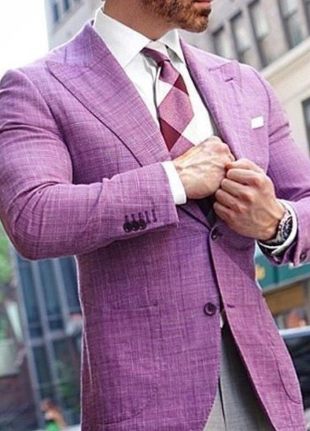 Men's Purple Stylish Jacket Men Party Wear Blazer Men 2 - Etsy
