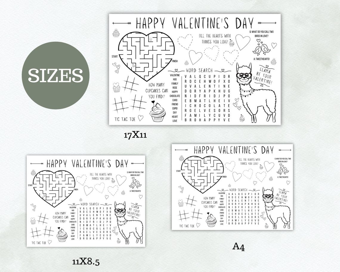 Valentine's Day Activities for Kids | Valentine's Day Colouring Mat ...