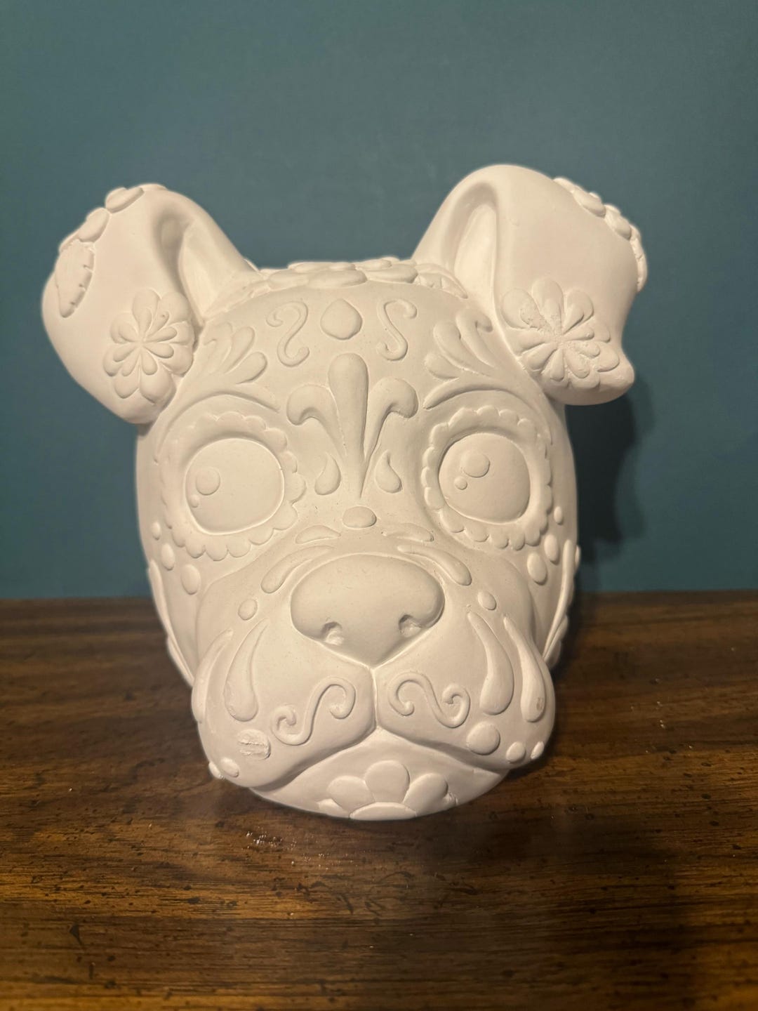 Sugar Skull, Plaster Dog Head Boxer, Day of the Dead, Statue, Dog - Etsy