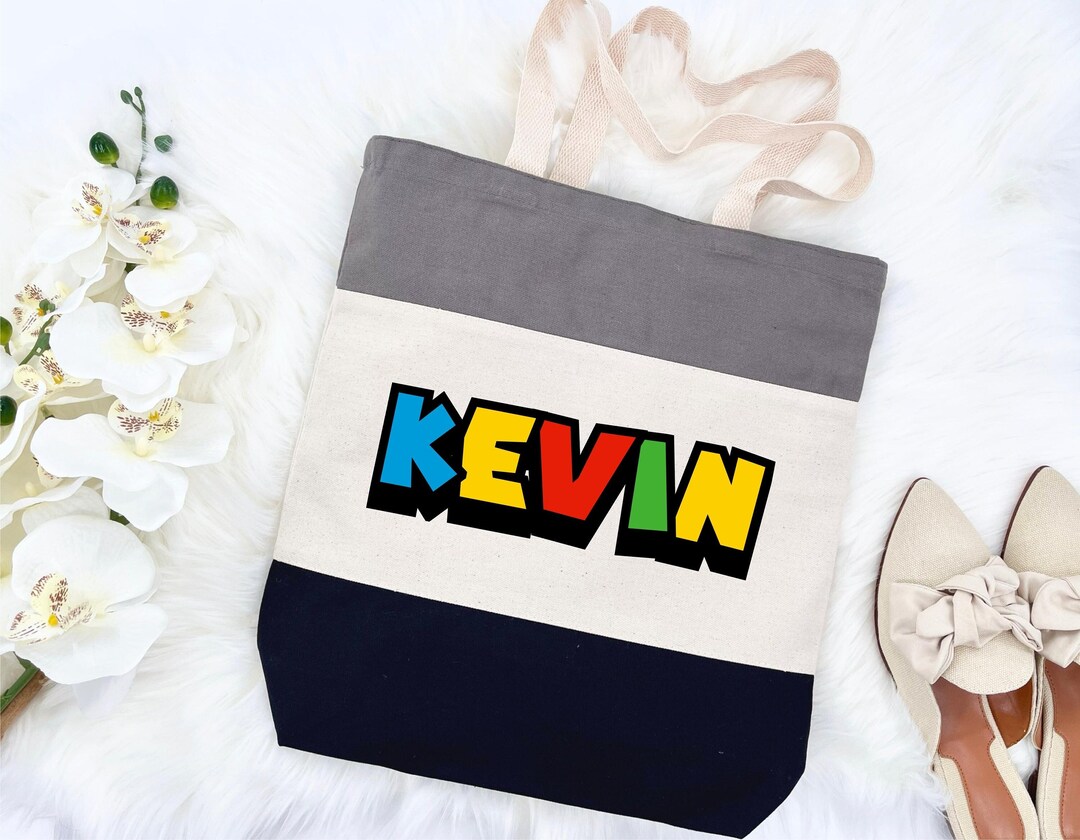 Personalized Kid's Bag, Custom Name Tote, Birthday Gift, Kindergarten ...