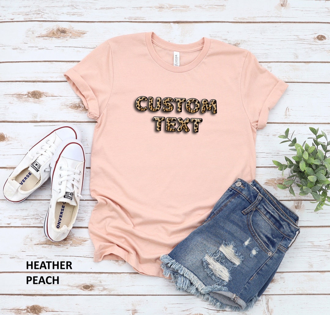 Custom Leopard Print Shirt, Custom Leopard Print Tee, Personalized ...