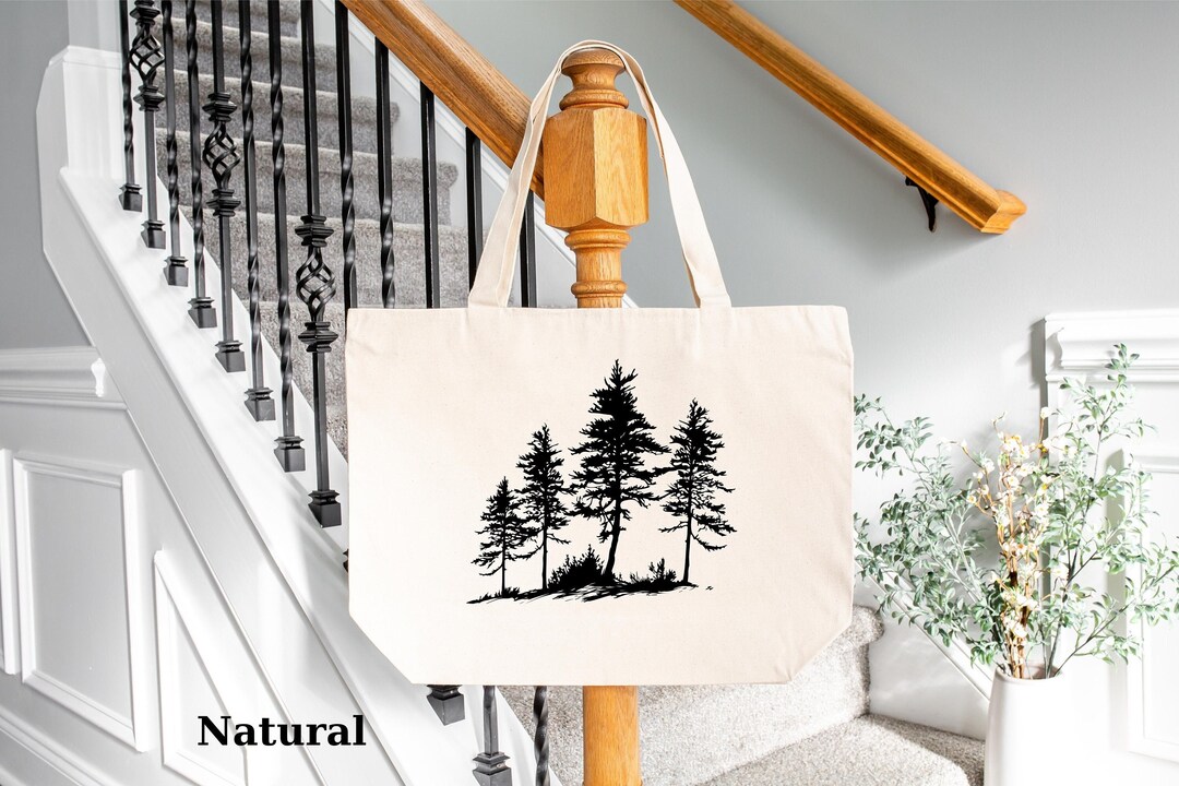 Personalized Forest Tote Bag, Custom Tree Bag, Reusable Shopping Bag ...