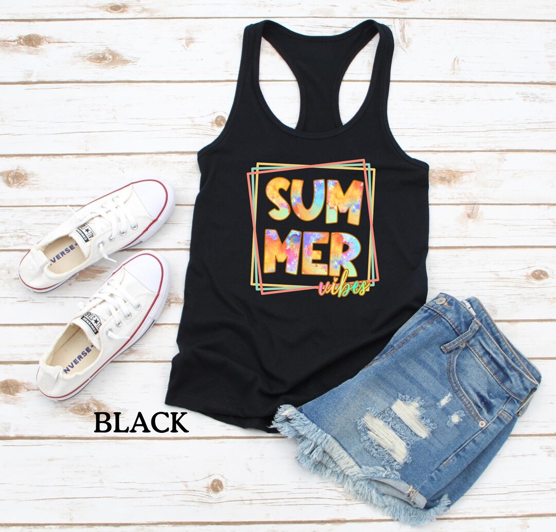 Summer Tank Top, Cute Summer Design Tanks, Super Cute Summer Vibes ...