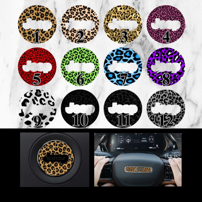 Steering Wheel Overlay Decal Leopard Print Compatible With - Etsy