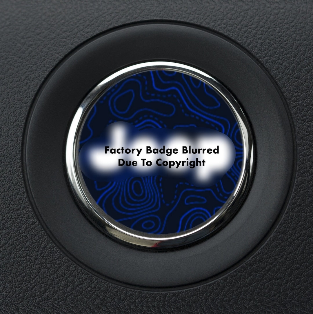 Topography Map Steering Wheel Overlay Decal • Compatible With Jeep ...