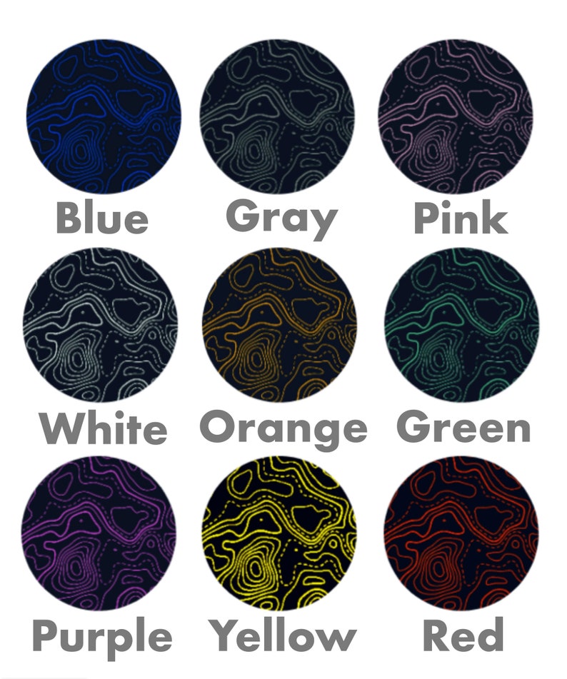 Topography Map Steering Wheel Overlay Decal Compatible With - Etsy