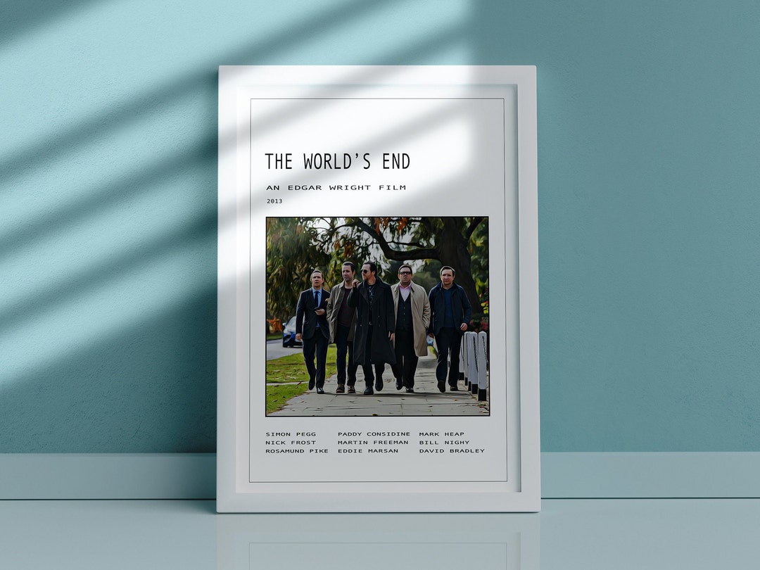 The World's End Print Poster. A5, A4, A3, Framed, Unframed, Colour ...