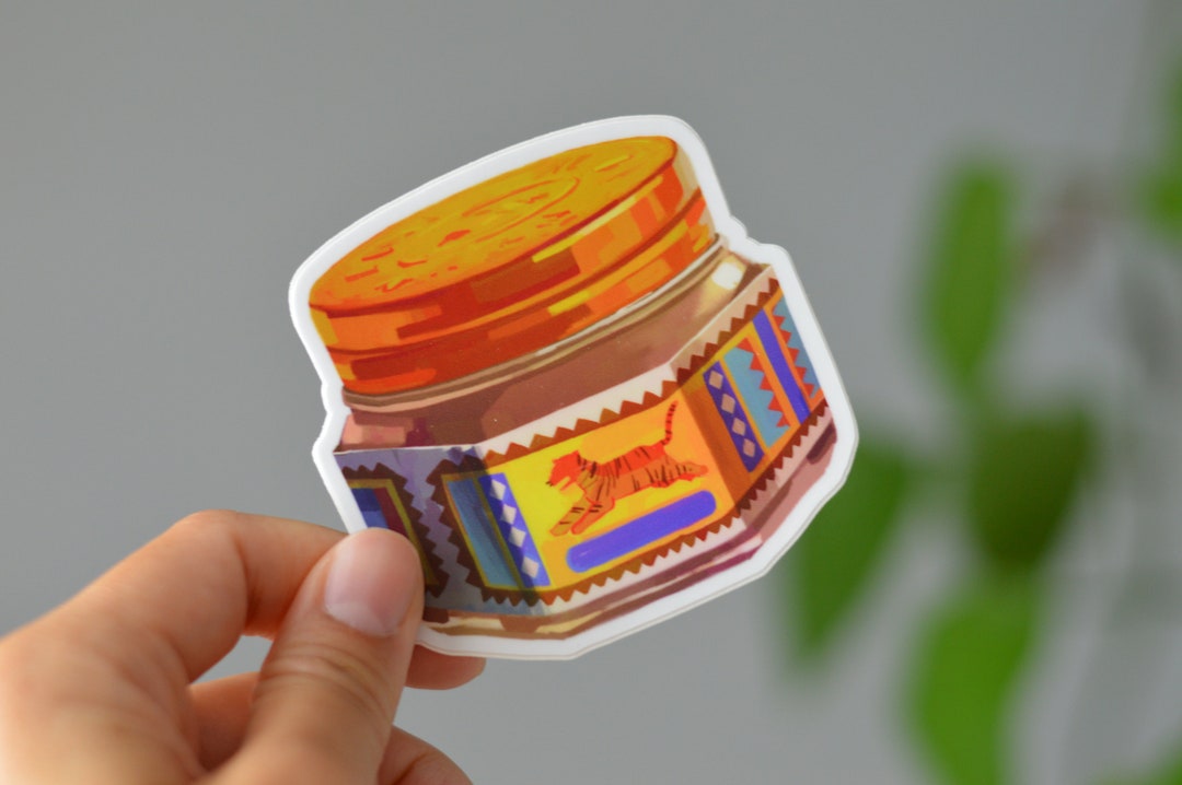 Tiger Balm Sticker | Professionally Printed Cute Vinyl Waterbottle ...