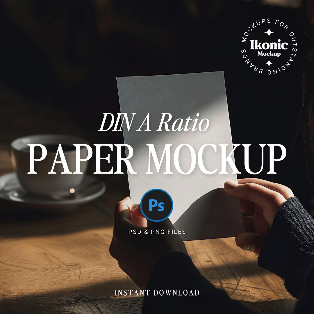 DIN A Paper Mockup, Paper Mockup, A4 Paper Mockup, Print Paper Mockup ...