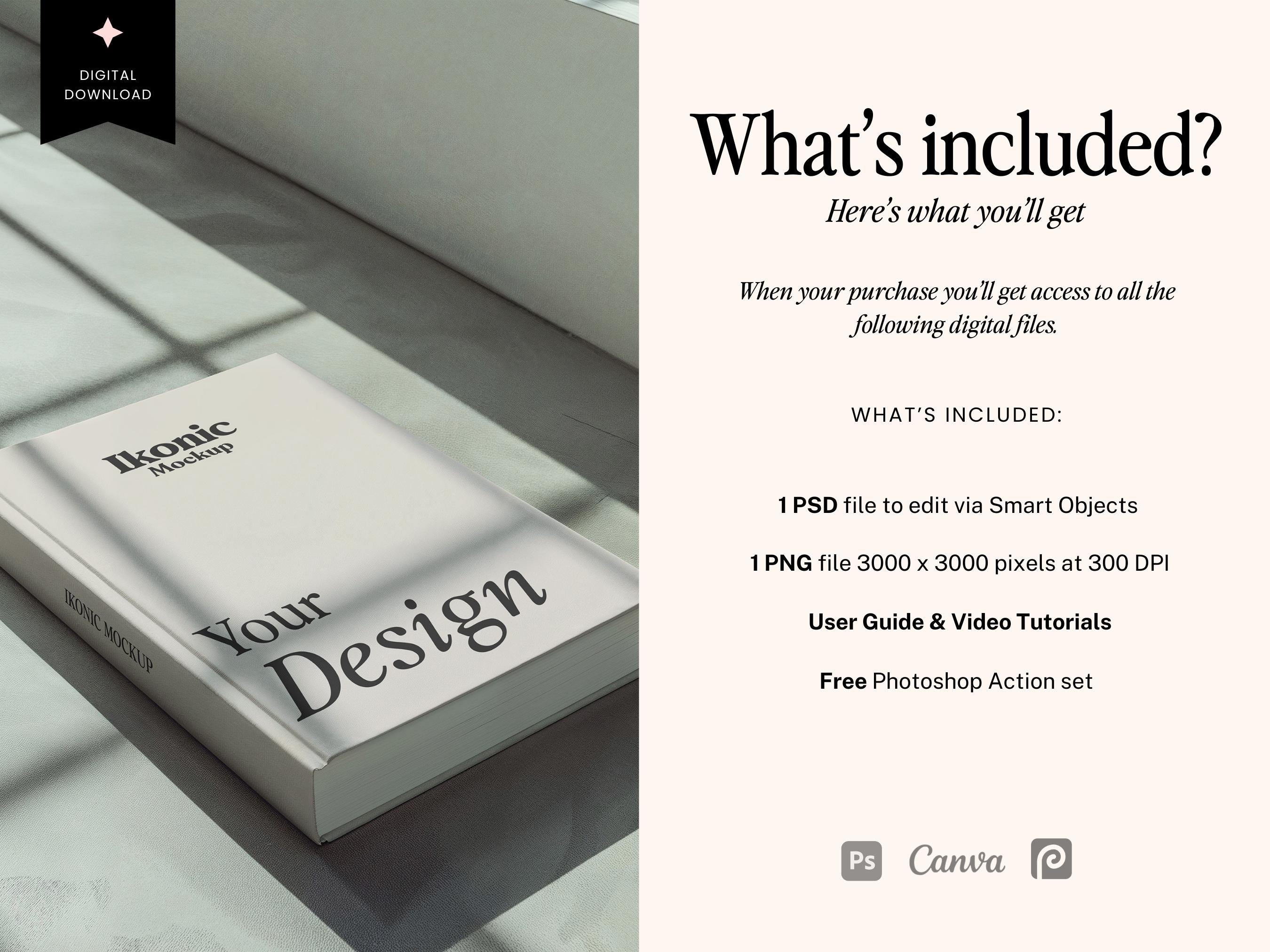 Journal Mockup, Book Mockup, PSD Book Mockup, Hardcover Book Mockup ...