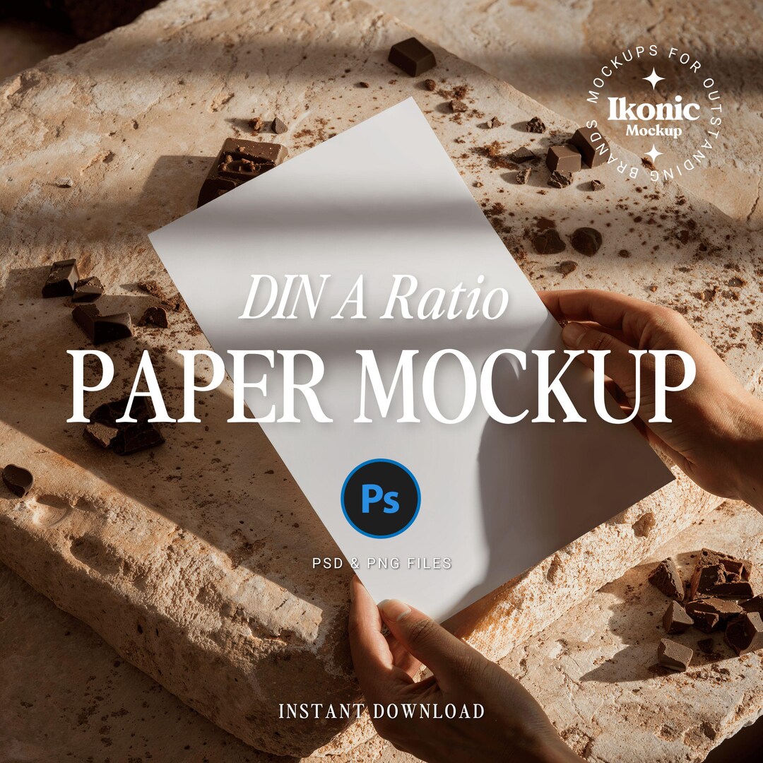 DIN A Paper Mockup, Paper Mockup, A4 Paper Mockup, Print Paper Mockup ...