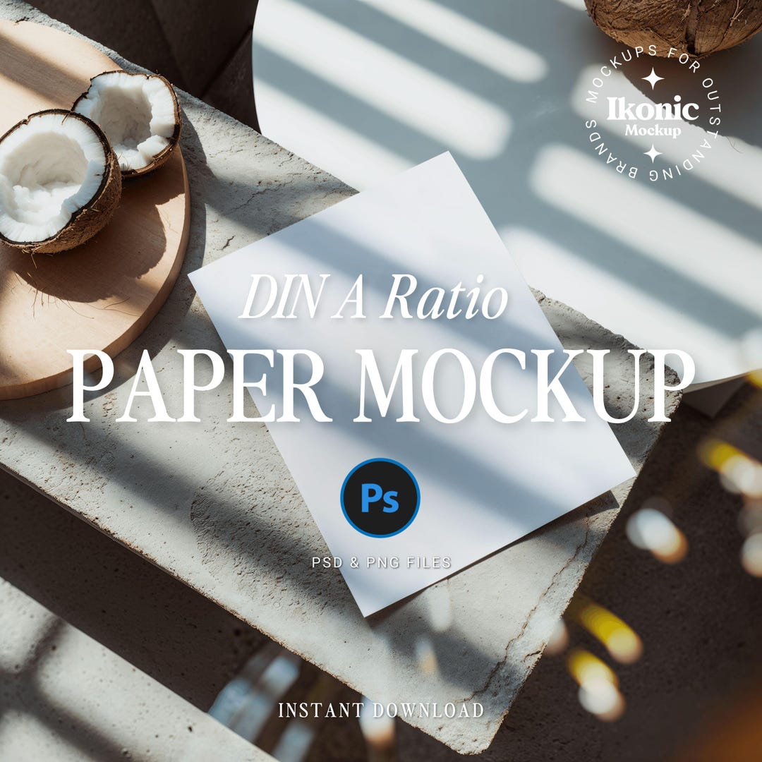 Paper Mockup, A4 Paper Mockup, DIN A Paper Mockup, Print Paper Mockup ...