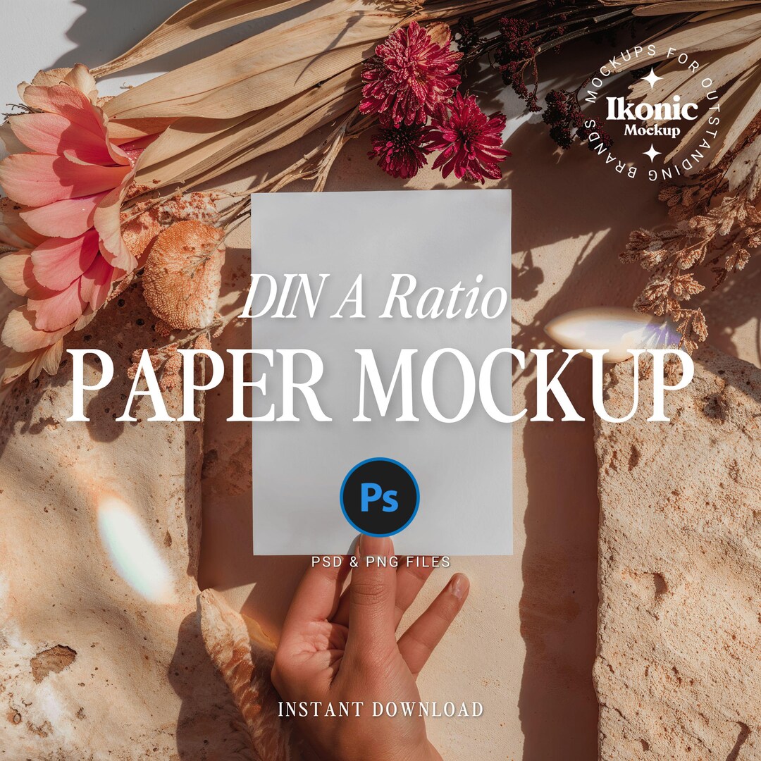 Paper Mockup, A4 Paper Mockup, DIN A Paper Mockup, Print Paper Mockup ...