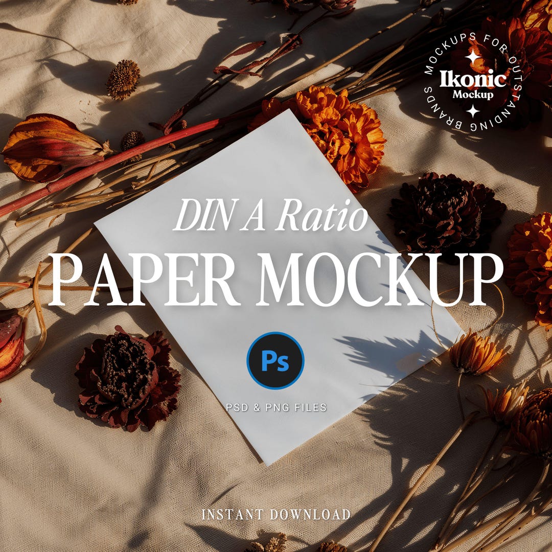 DIN A Paper Mockup, Paper Mockup, A4 Paper Mockup, Print Paper Mockup ...