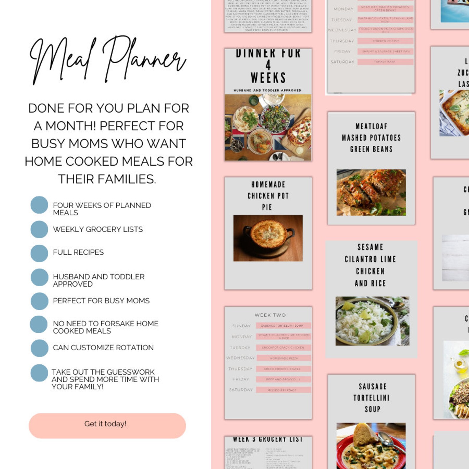 Meal Plan Easy Meal Plan Month Meal Plan Family Meal Home Cooked Meal ...
