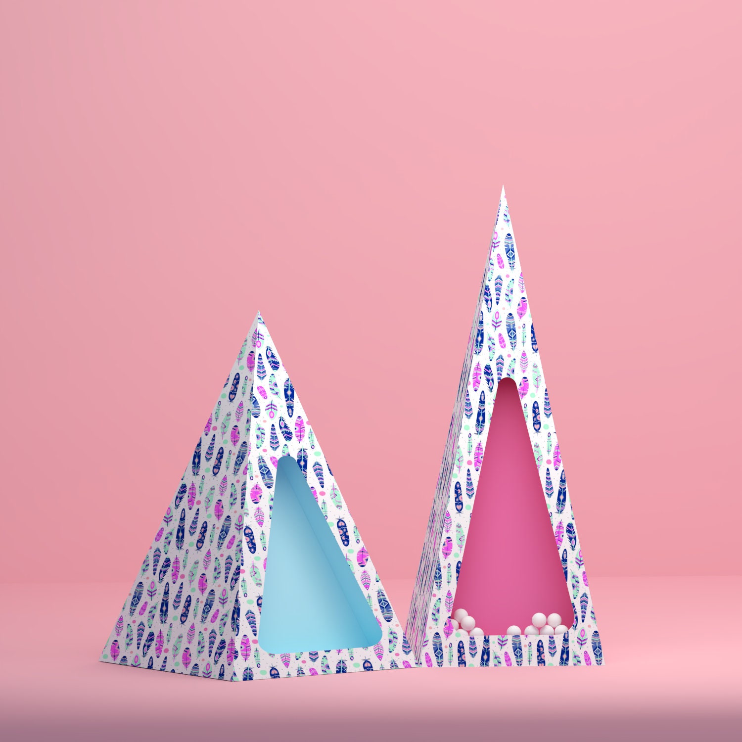 Pyramidal Box Shaker, Pyramid Surprise Box, Pyramid Surprise Box ...