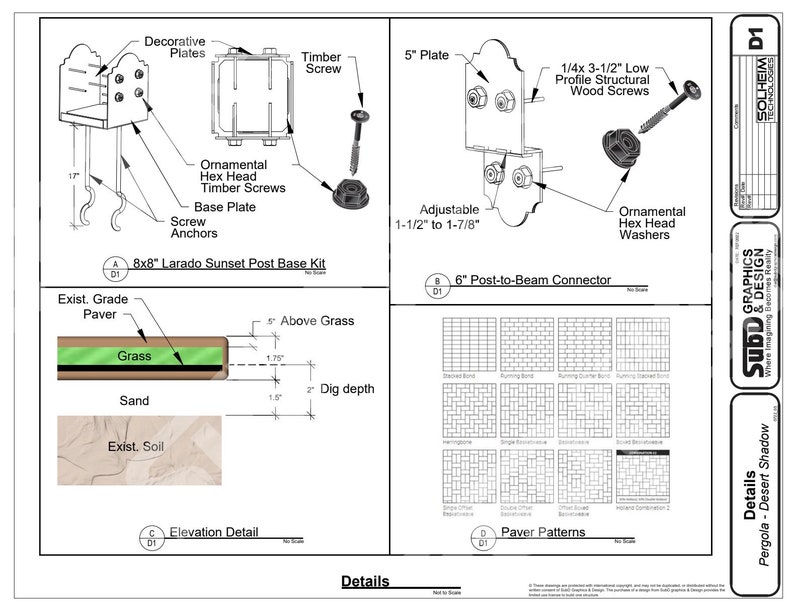 DIY Pergola Design - Digital Plan PDF Download - Desert Shadow - Subd ...