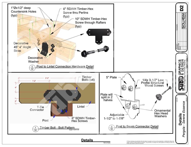 DIY Pergola Design - Digital Plan PDF Download - Serene Essence - Subd ...