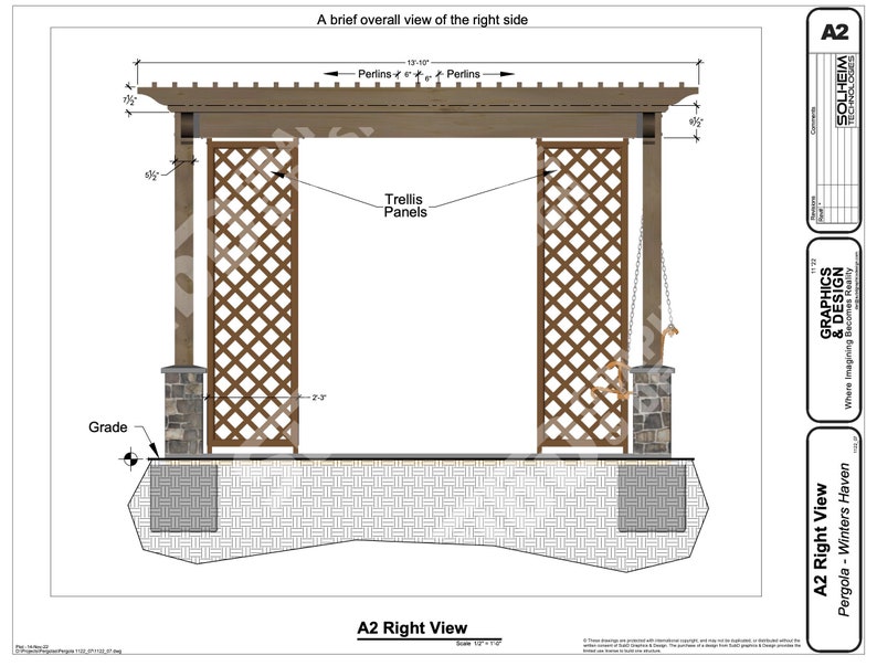 DIY Pergola Design - Digital Plan PDF Download - Winters Haven - Subd ...