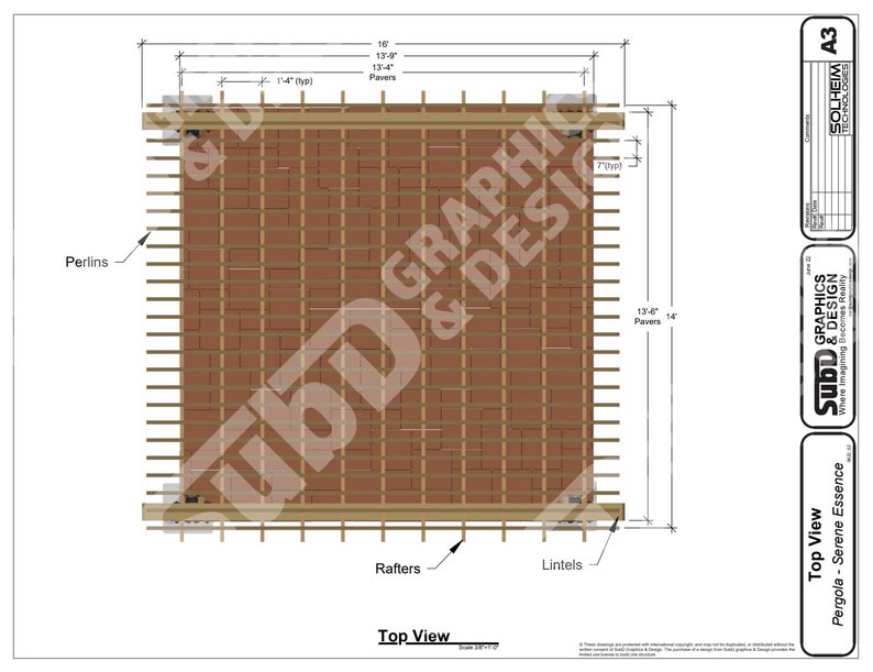 DIY Pergola Design - Digital Plan PDF Download - Serene Essence - Subd ...