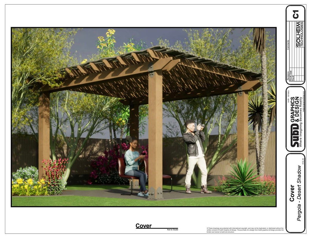 DIY Pergola Design - Digital Plan PDF Download - Desert Shadow - Subd ...