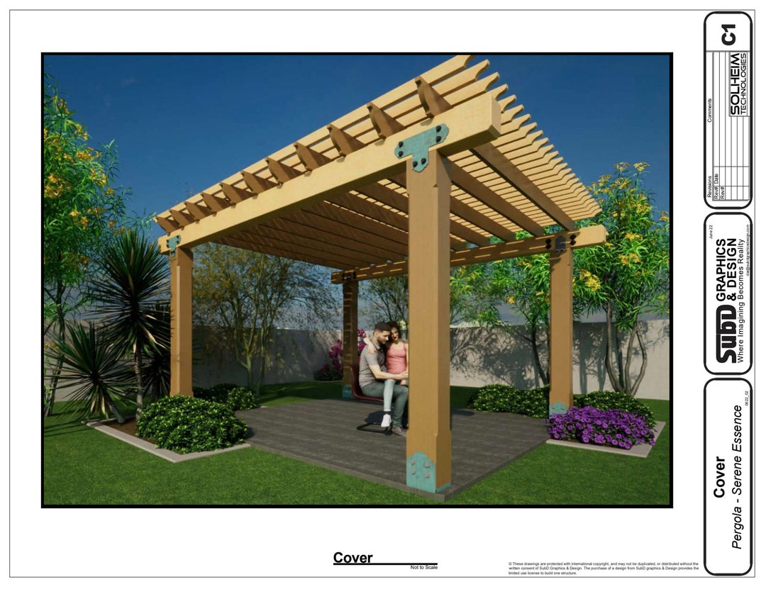 DIY Pergola Design - Digital Plan PDF Download - Serene Essence - Subd ...