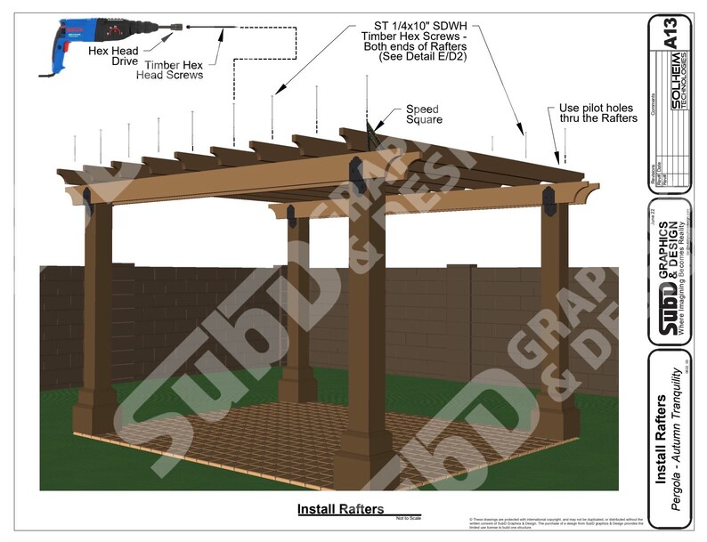 DIY Pergola Design - Digital Plan PDF Download - Autumn Tranquility ...