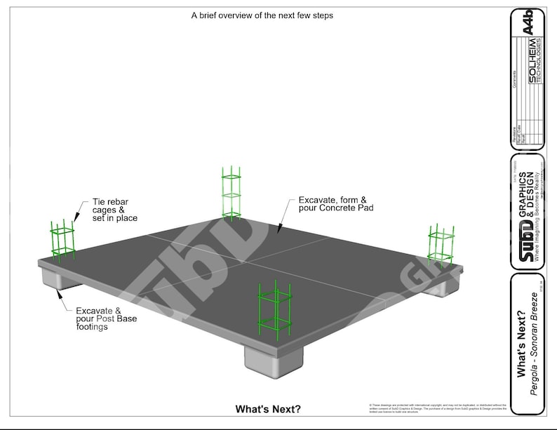 DIY Pergola Design - Digital Plan PDF Download - Sonoran Breeze - Subd ...