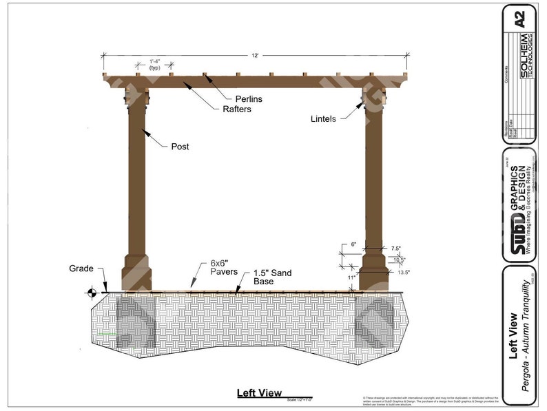 DIY Pergola Design - Digital Plan PDF Download - Autumn Tranquility ...