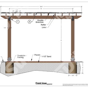 DIY Pergola Design - Digital Plan PDF Download - Desert Shadow - Subd ...