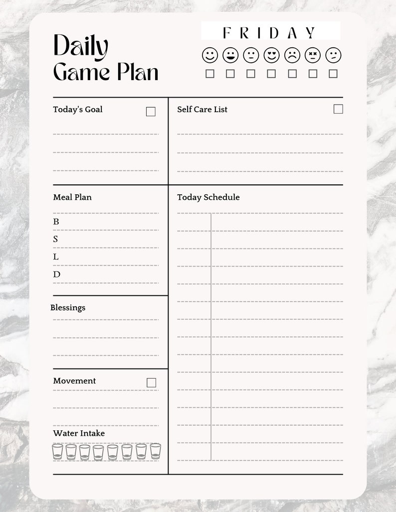 7 Day Planner Printable, Daily to Do List for Personal Life, Everyday ...