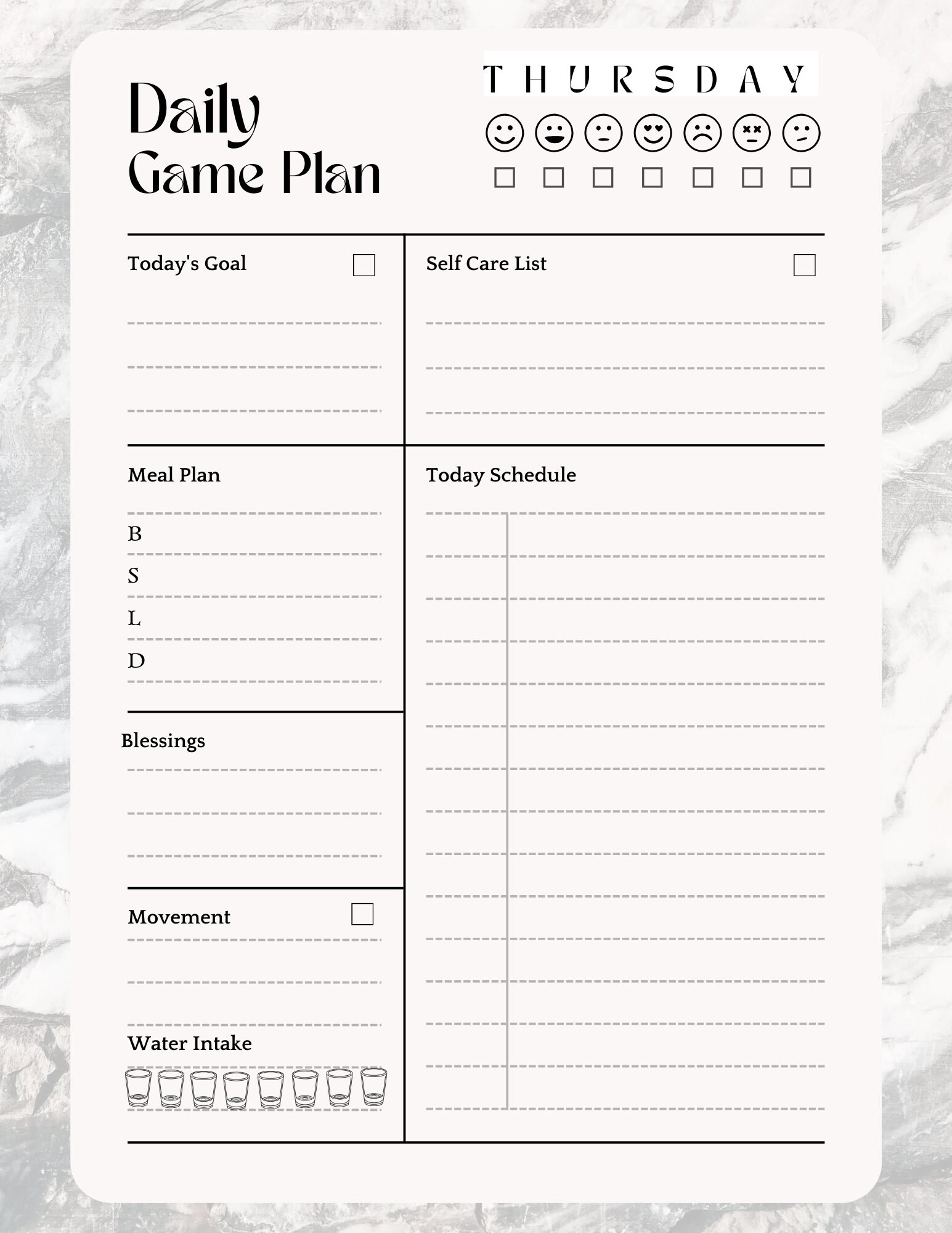 7 Day Planner Printable, Daily to Do List for Personal Life, Everyday ...