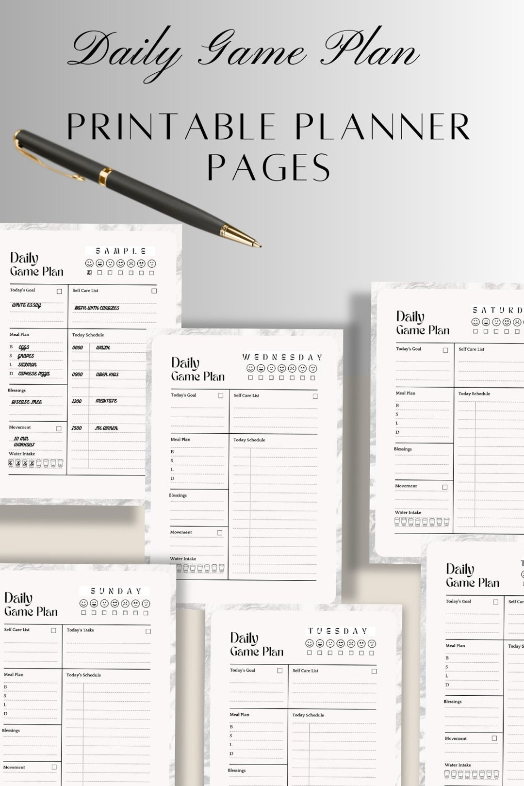 7 Day Planner Printable, Daily to Do List for Personal Life, Everyday ...