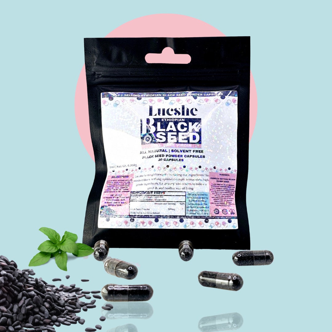 Organic Black Seed Powder Capsules Black Seed Capsules All Natural, Non ...