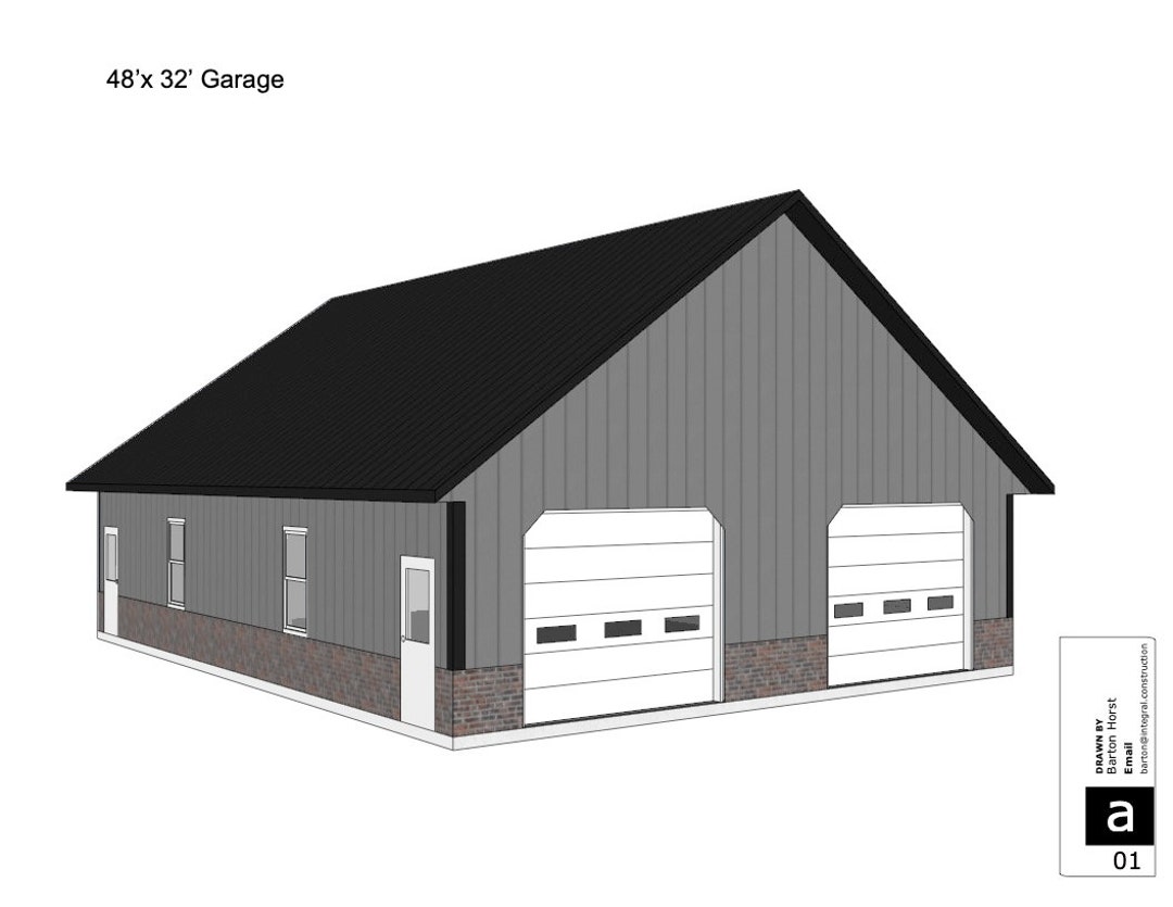 Garage Plans 48'x 32' - Etsy