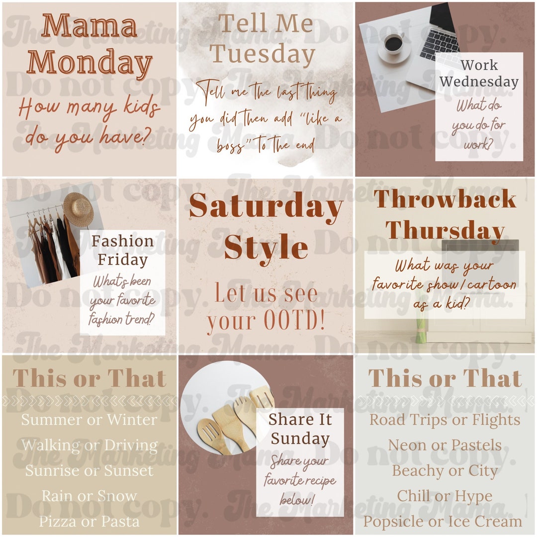 Small Business Social Media Minimalist Interactive Post Bundle ...