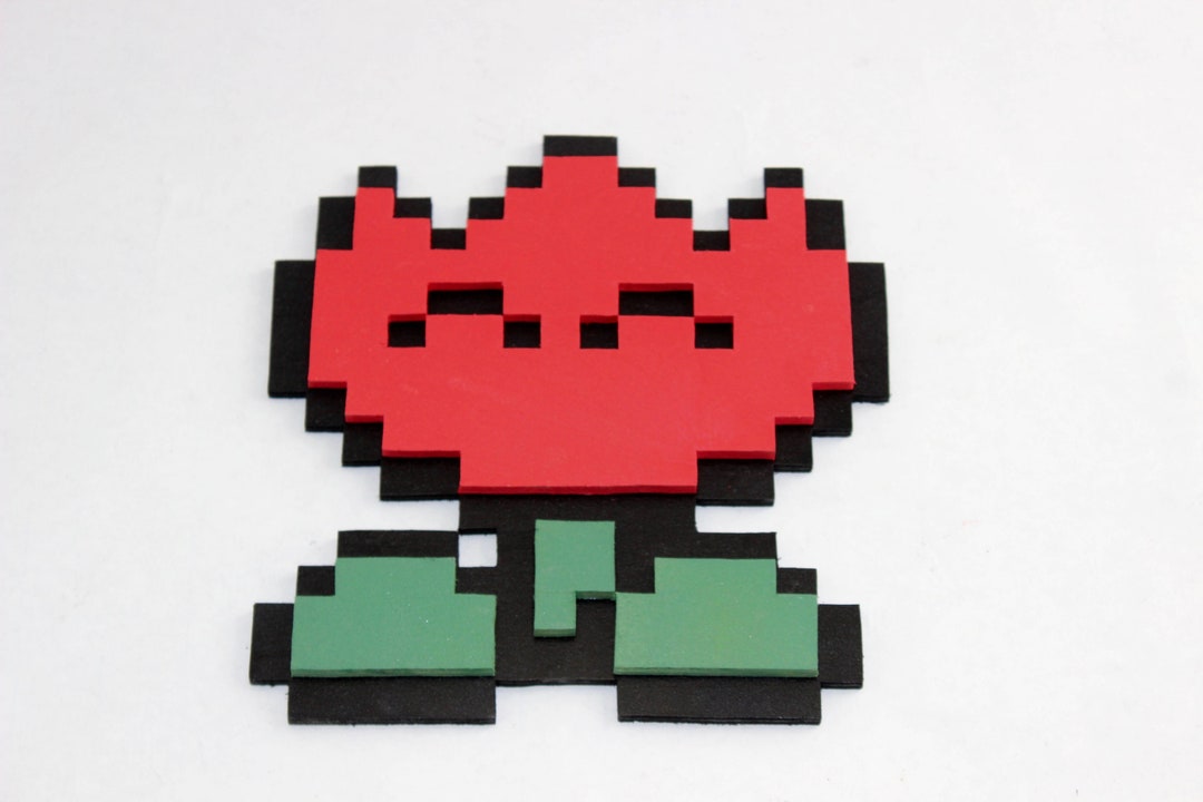 Super Mario Bros 8bit Flower Power Wall Decor - Etsy