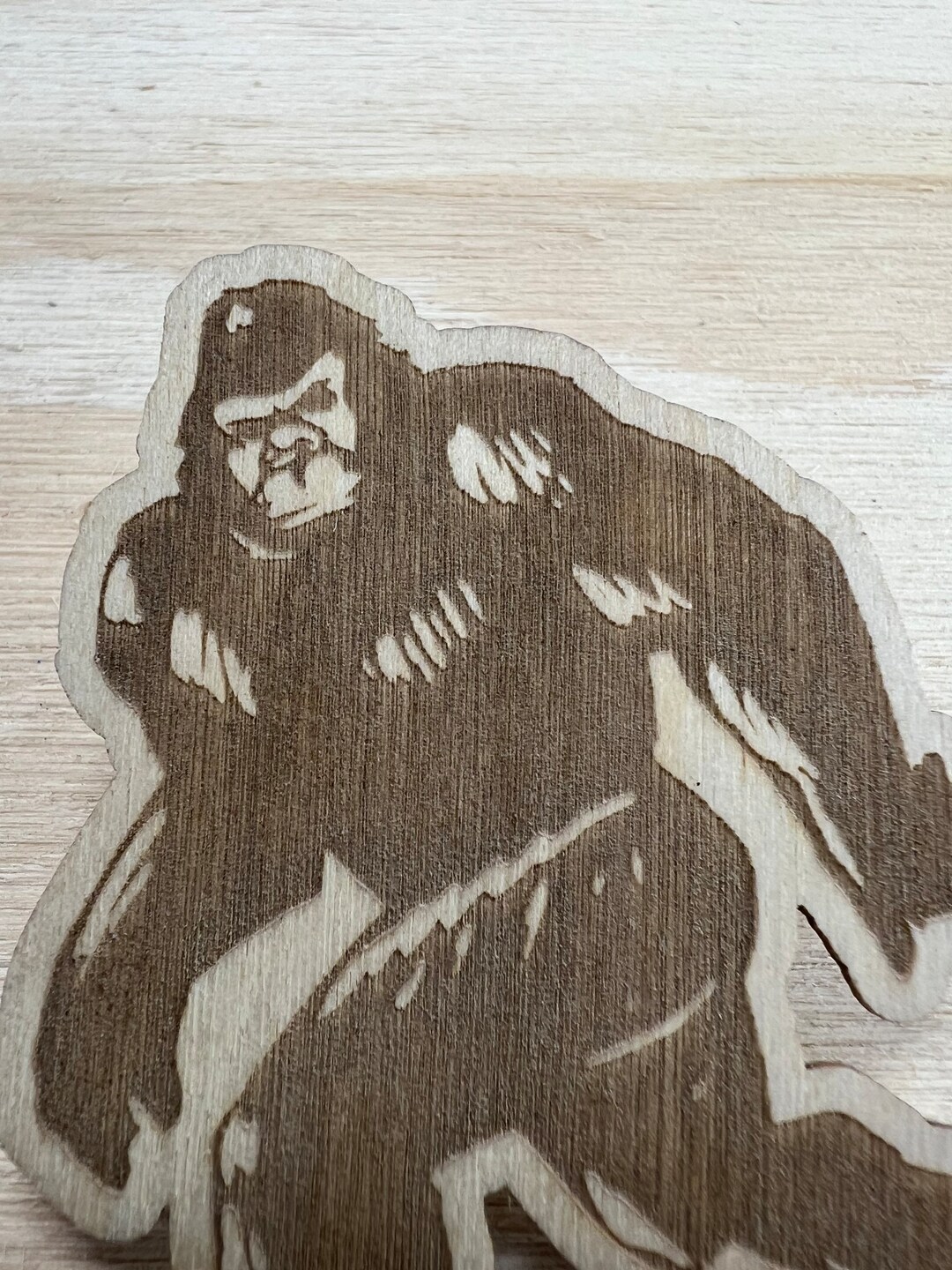 Sasquatch Wood Sticker | Water Bottle, Hydroflask, Laptop, Phone, Car ...