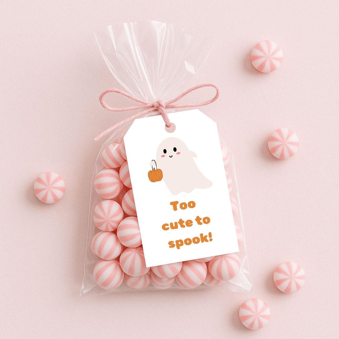 Halloween Ghost Gift Tags: Printable Treat Bag Labels (digital Download ...